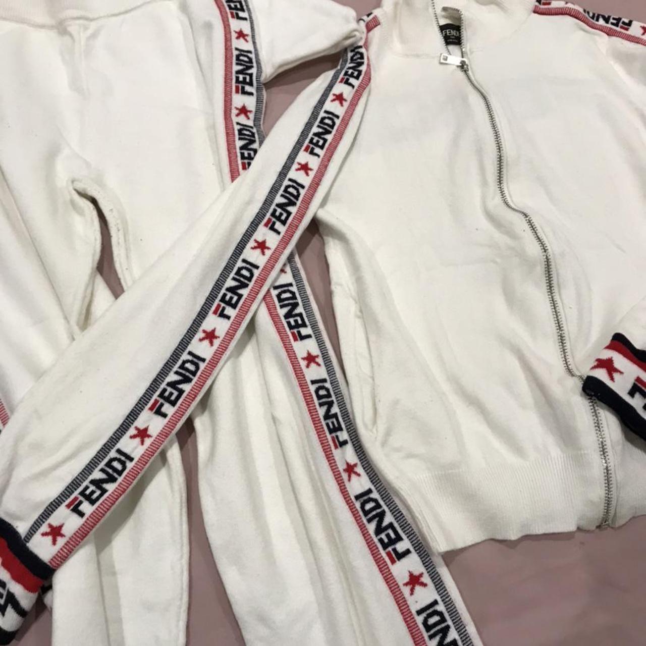 Fendi leisure suit knitted material some bobbling on... - Depop