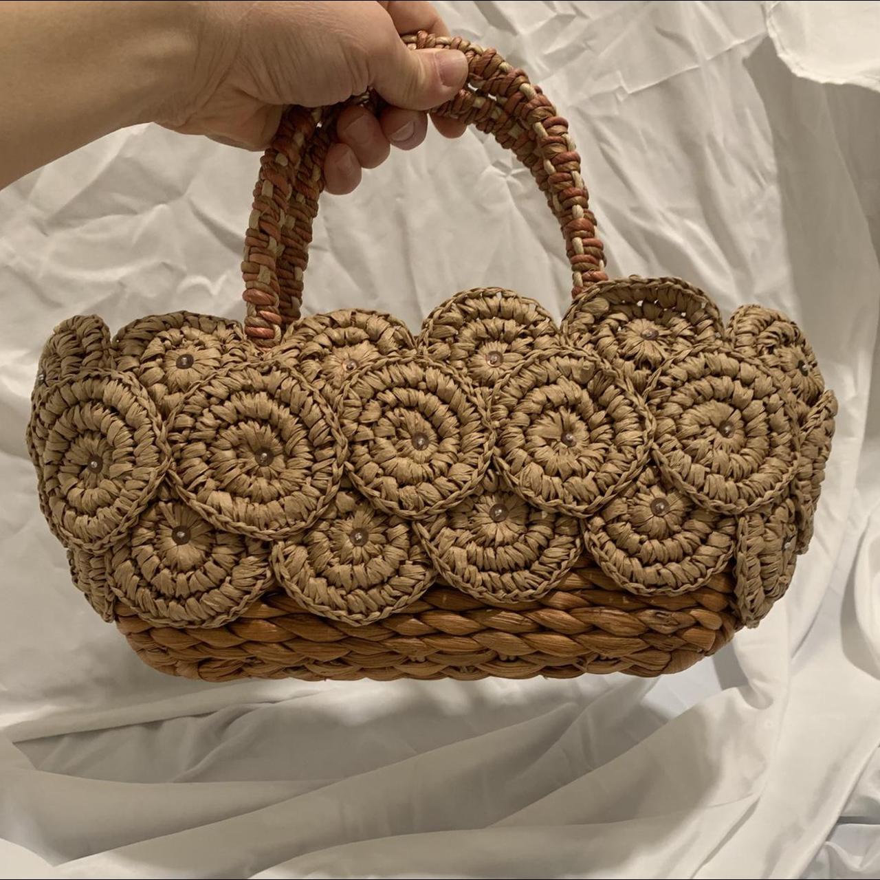 90s hay weaving duffle purse In great quality and... - Depop