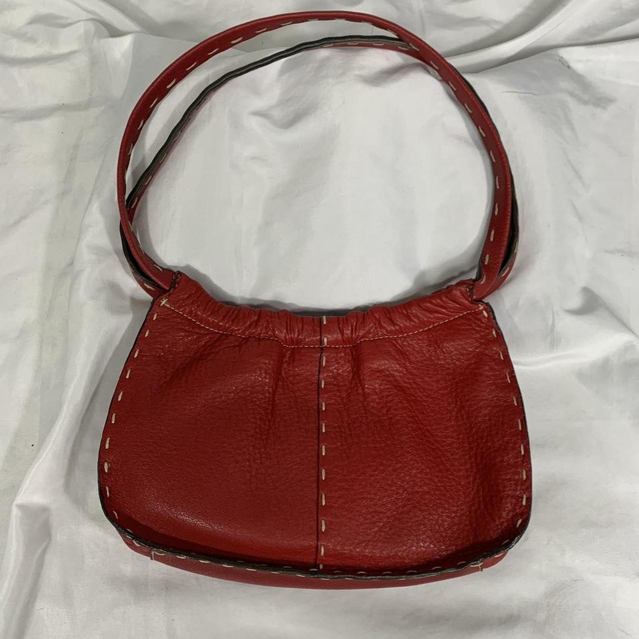 Mini RED shoulder purse Classy and simple Cream... - Depop