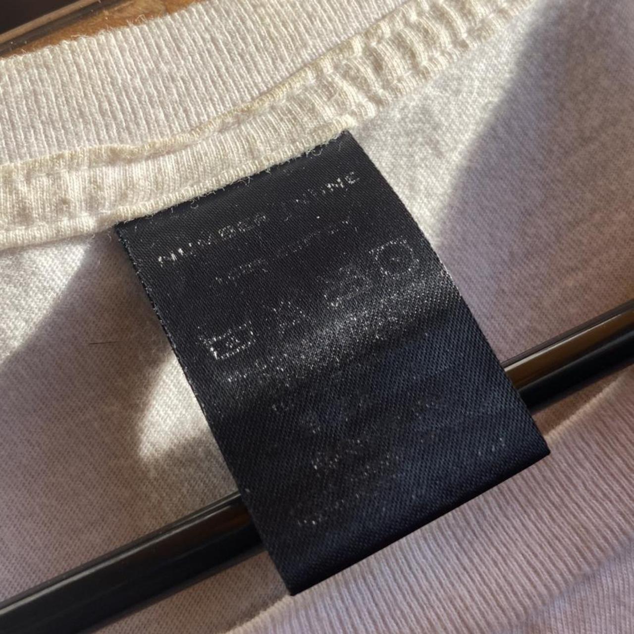 Number (N)ine Men's White and Silver T-shirt | Depop