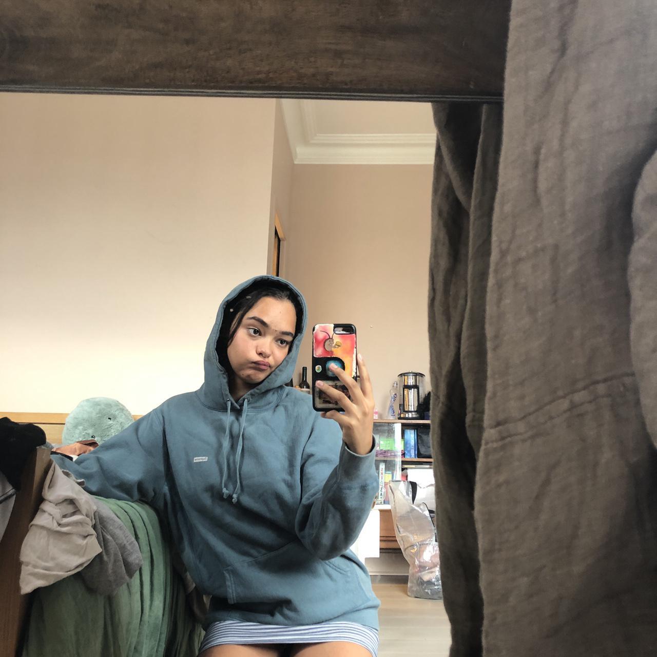 Vintage Supreme hoodie, reflective box logo in... - Depop