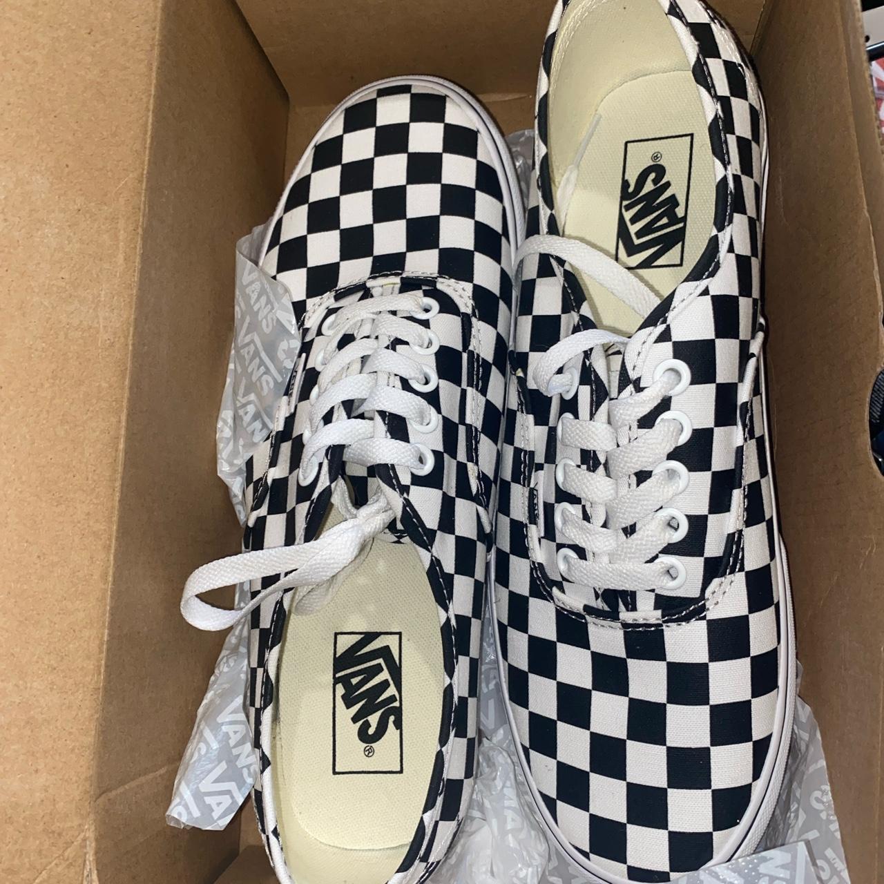PLATFORM CHECKERED VANS - BRAND NEW Mens US... - Depop