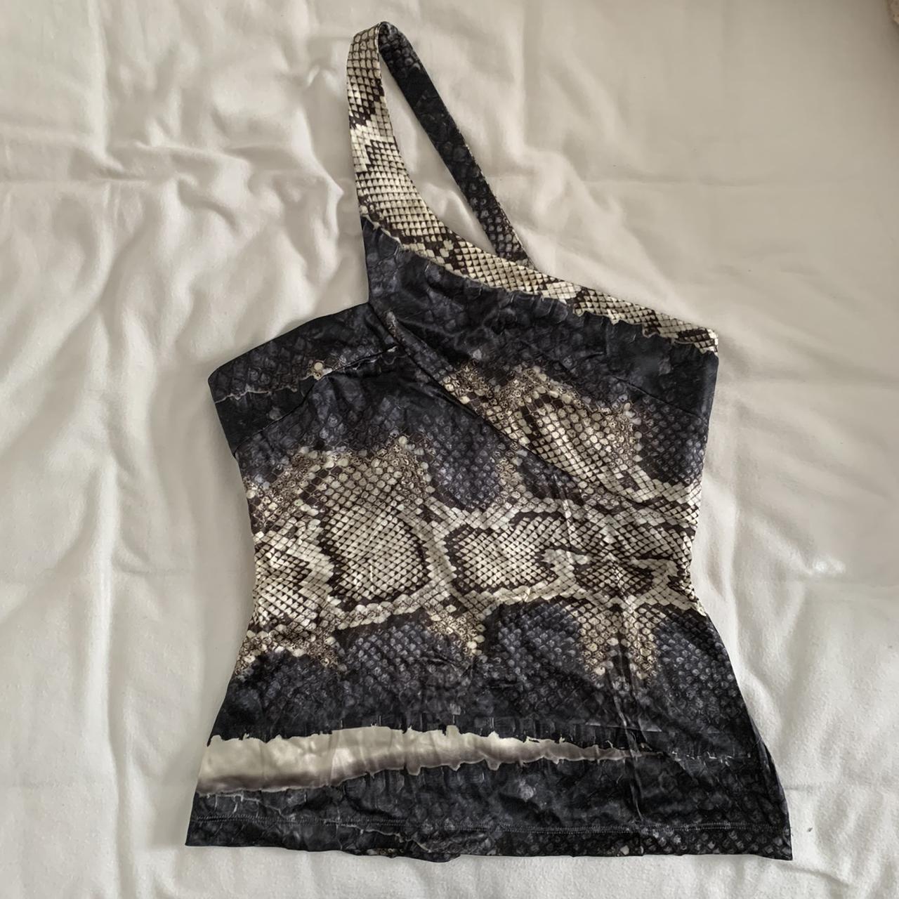 authentic roberto cavalli silk python snake print... - Depop