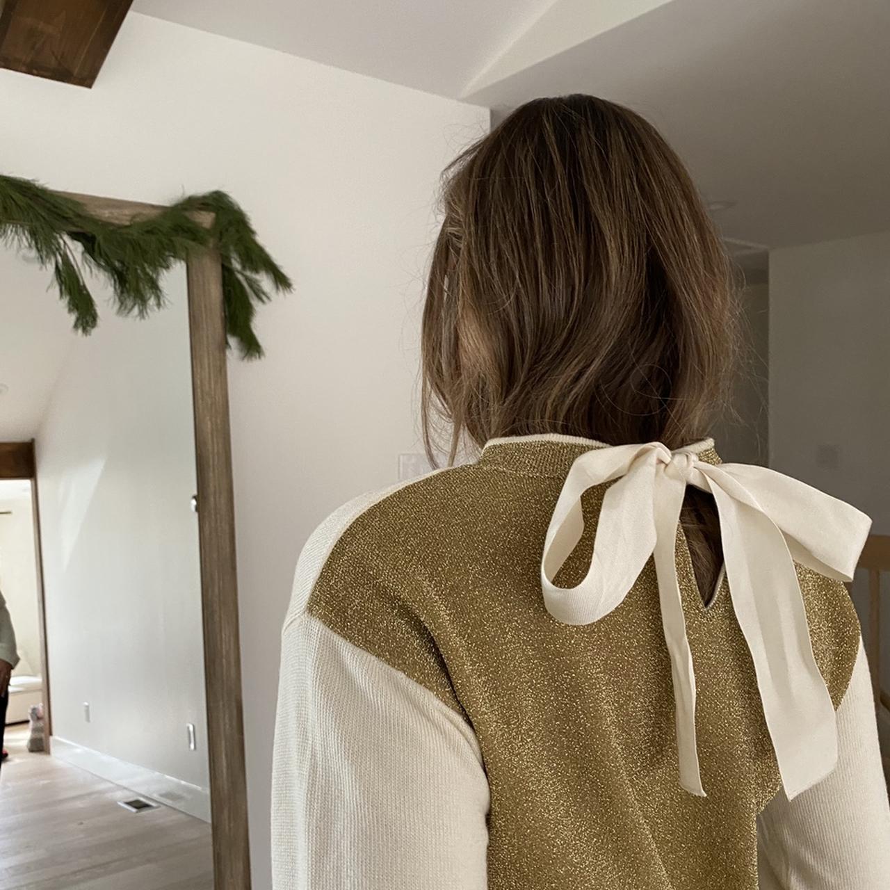 FENDI roma metallic intarsia wool sweater - Depop