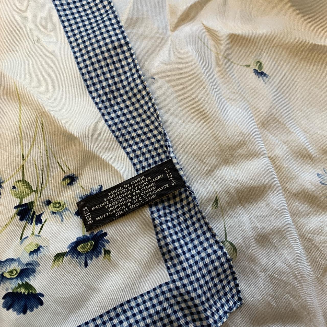 Coach daisy floral square Scarf Blue Bouquets... - Depop