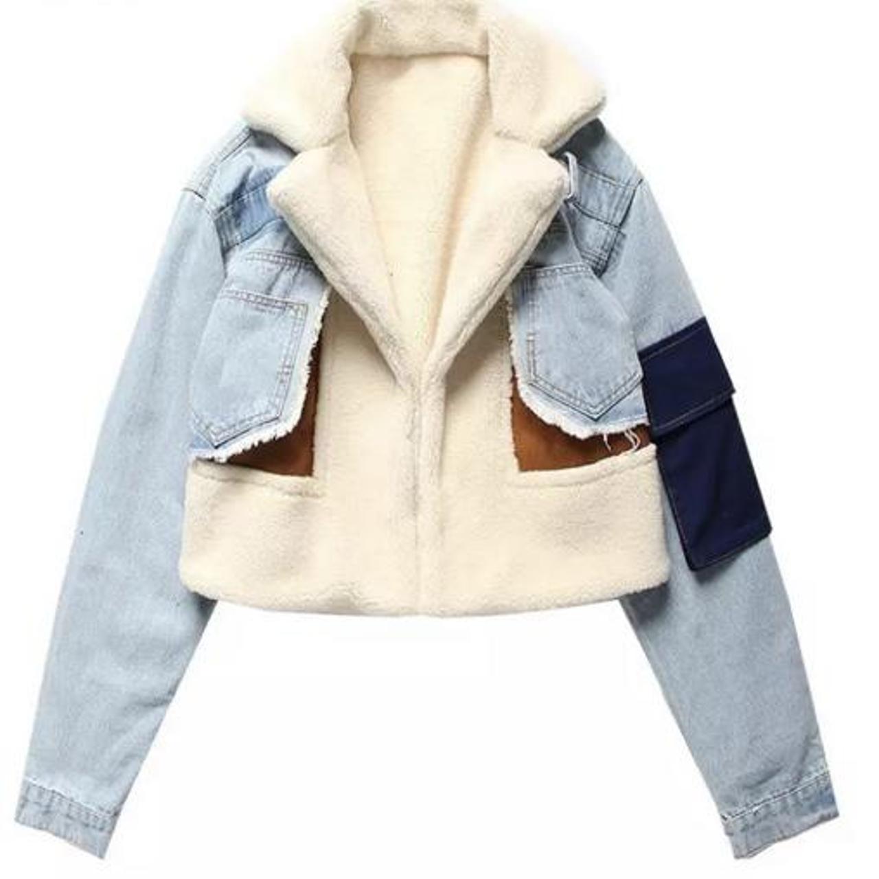 Wool jean jacket - Depop