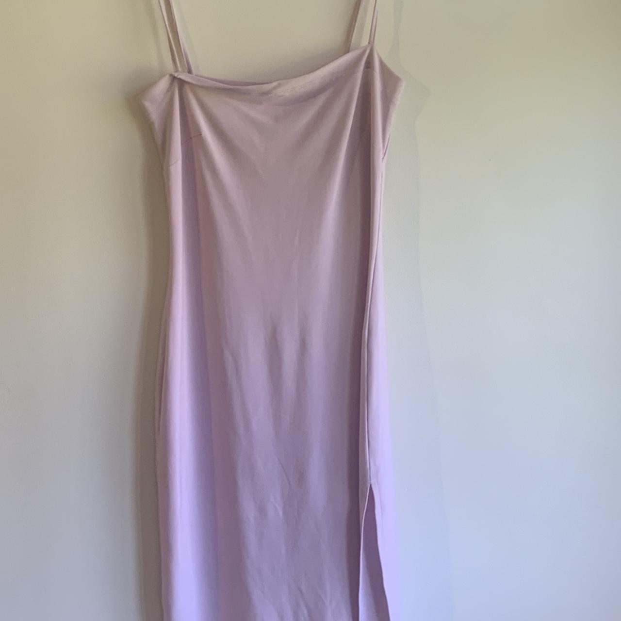 Vintage 90s Zack lilac spaghetti strap square neck... - Depop