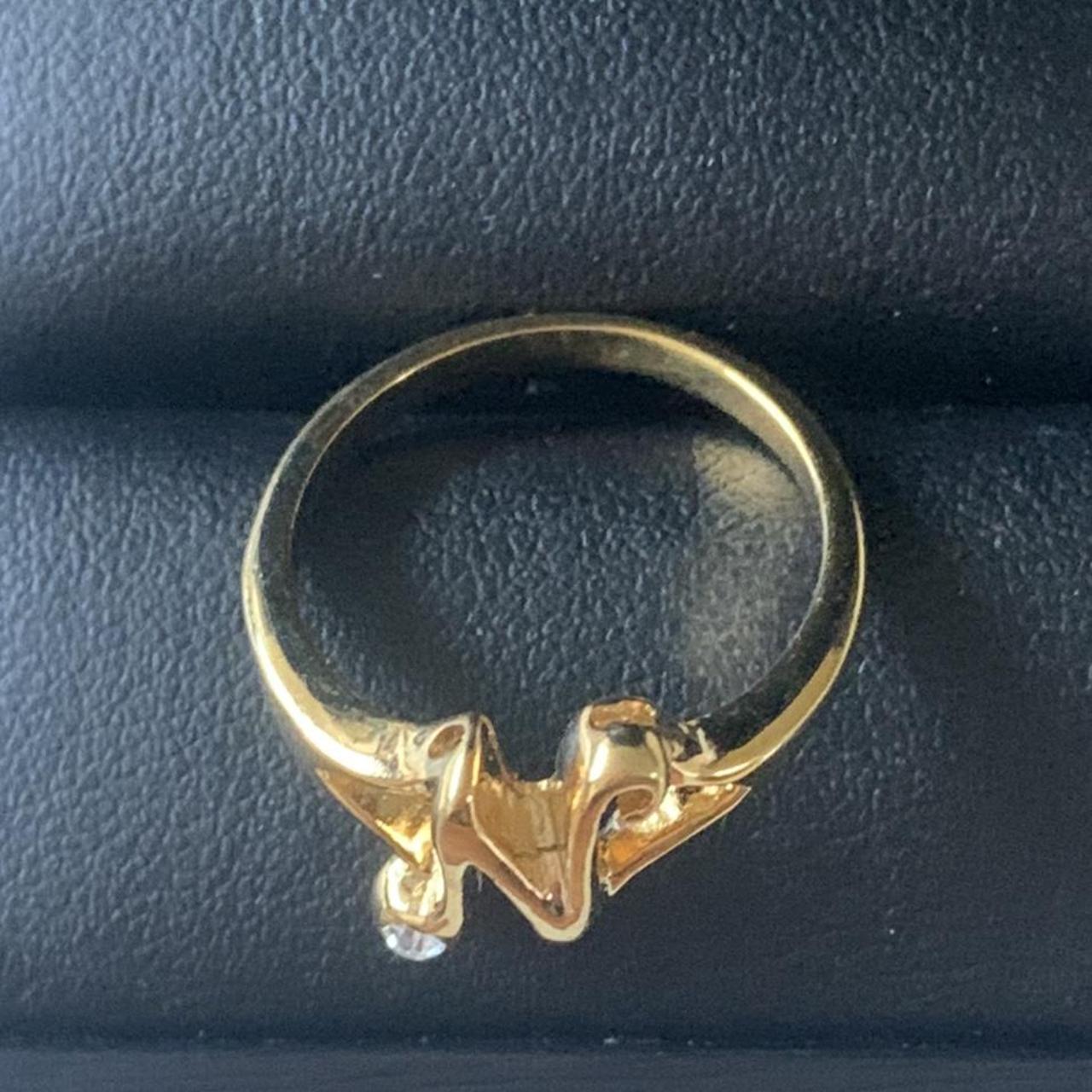 Gold initial letter N ring - available in different... - Depop