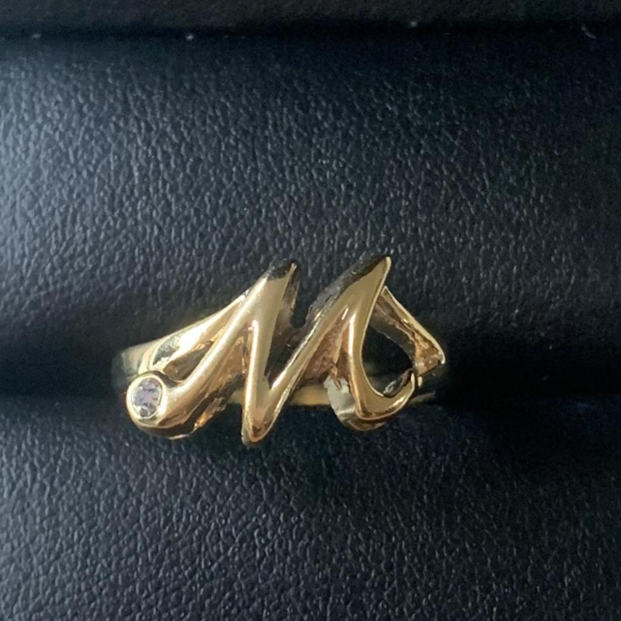 initial letter M ring - available in different... | Depop