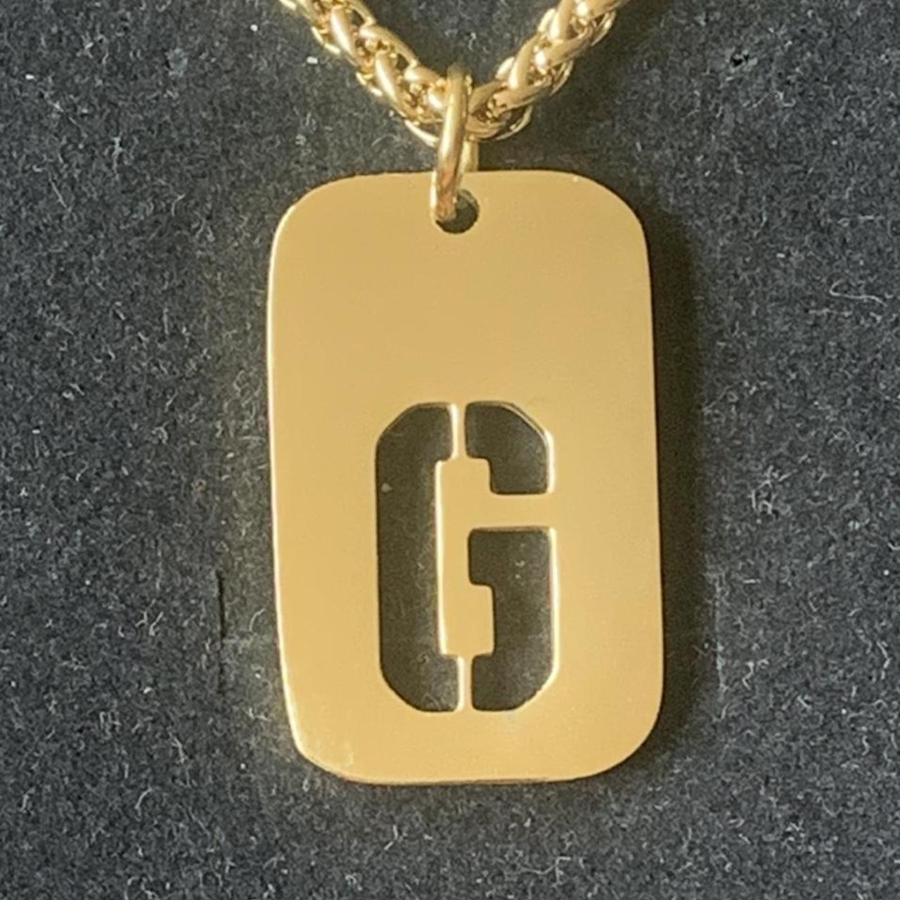 Stainless steel 18k gold plated Initial / Letter G... - Depop