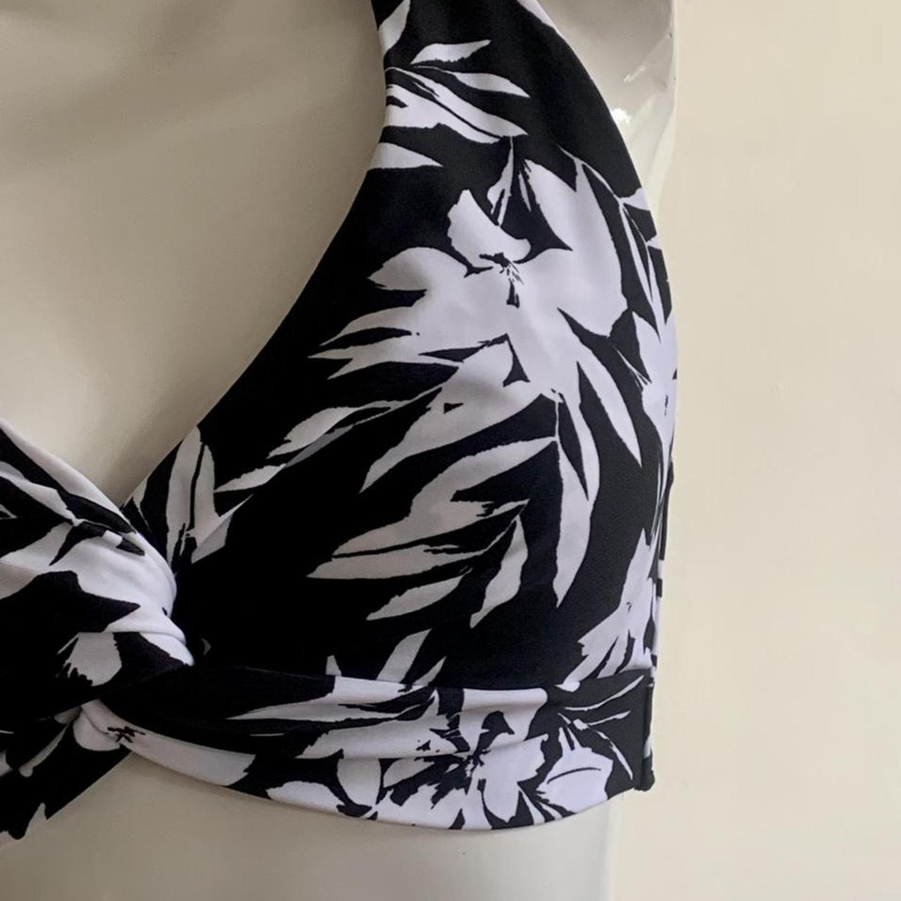 halter neck cross front shape enhancing monochrome... - Depop