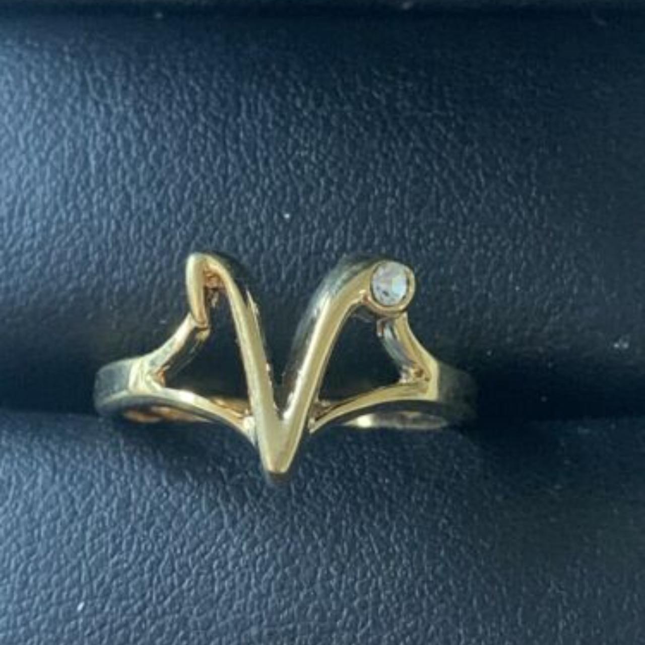 initial letter V ring - available in different... | Depop