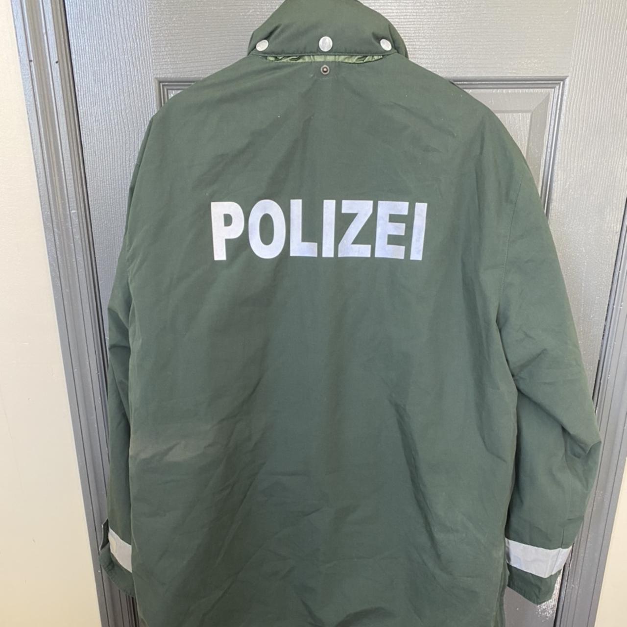 Vintage German green polizei jacket Boom!! 3m cuffs,... - Depop