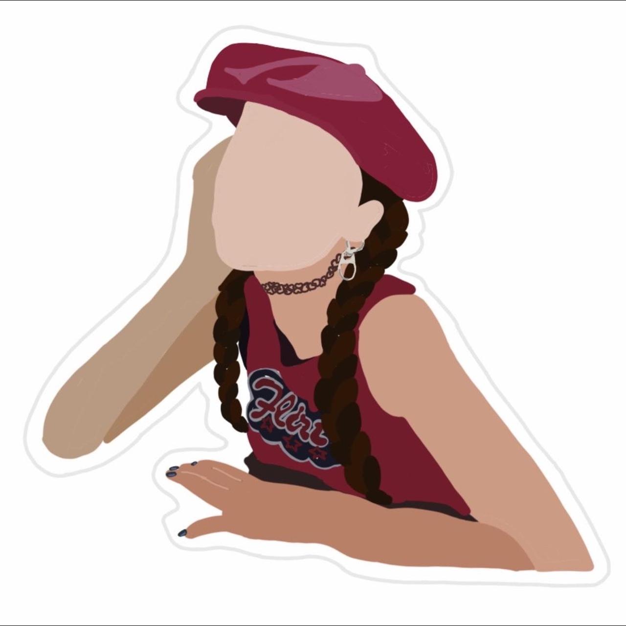 HAND-DRAWN OLIVIA RODRIGO STICKER🤍 printed on matte... - Depop