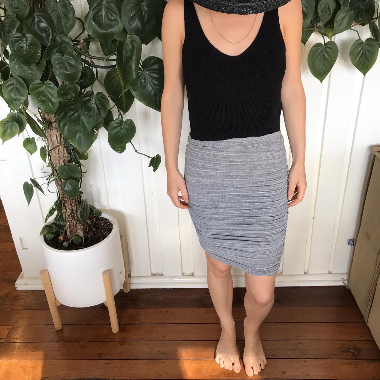 Women's Grey and Cream Skirt | Depop