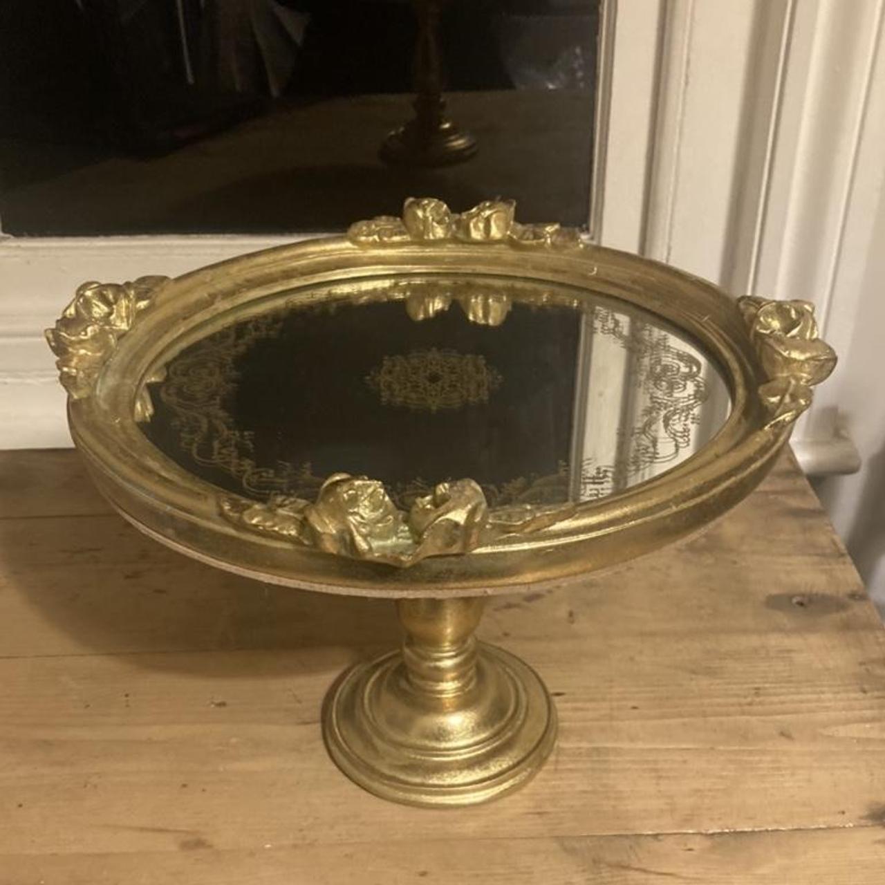 Papillon Living Gold Decorative Rose Mirror Wooden... - Depop