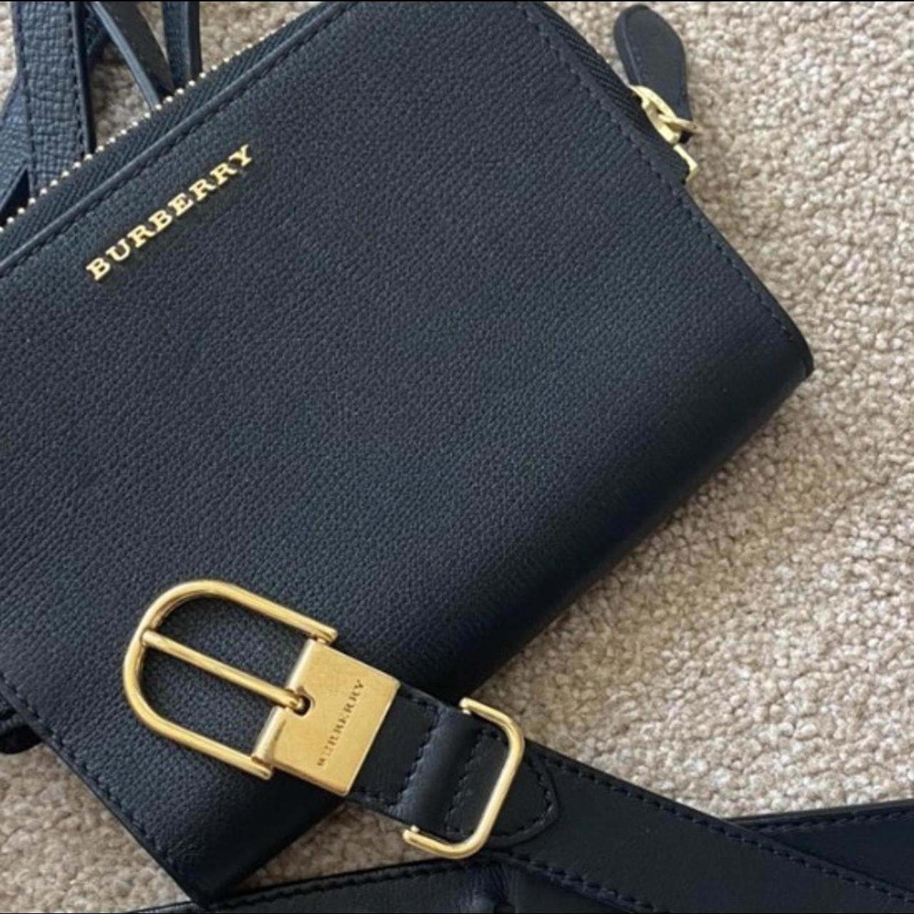 Burberry black small handbag. Comes with Burberry... - Depop