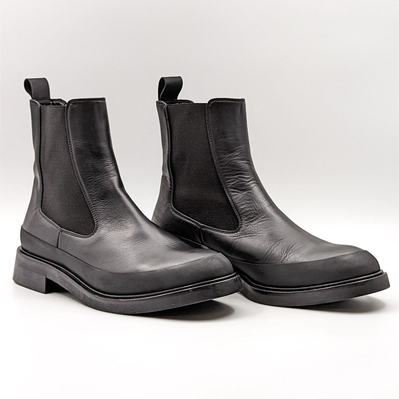 FRAME Women Le Holland Chelsea Black Leather Boots... - Depop