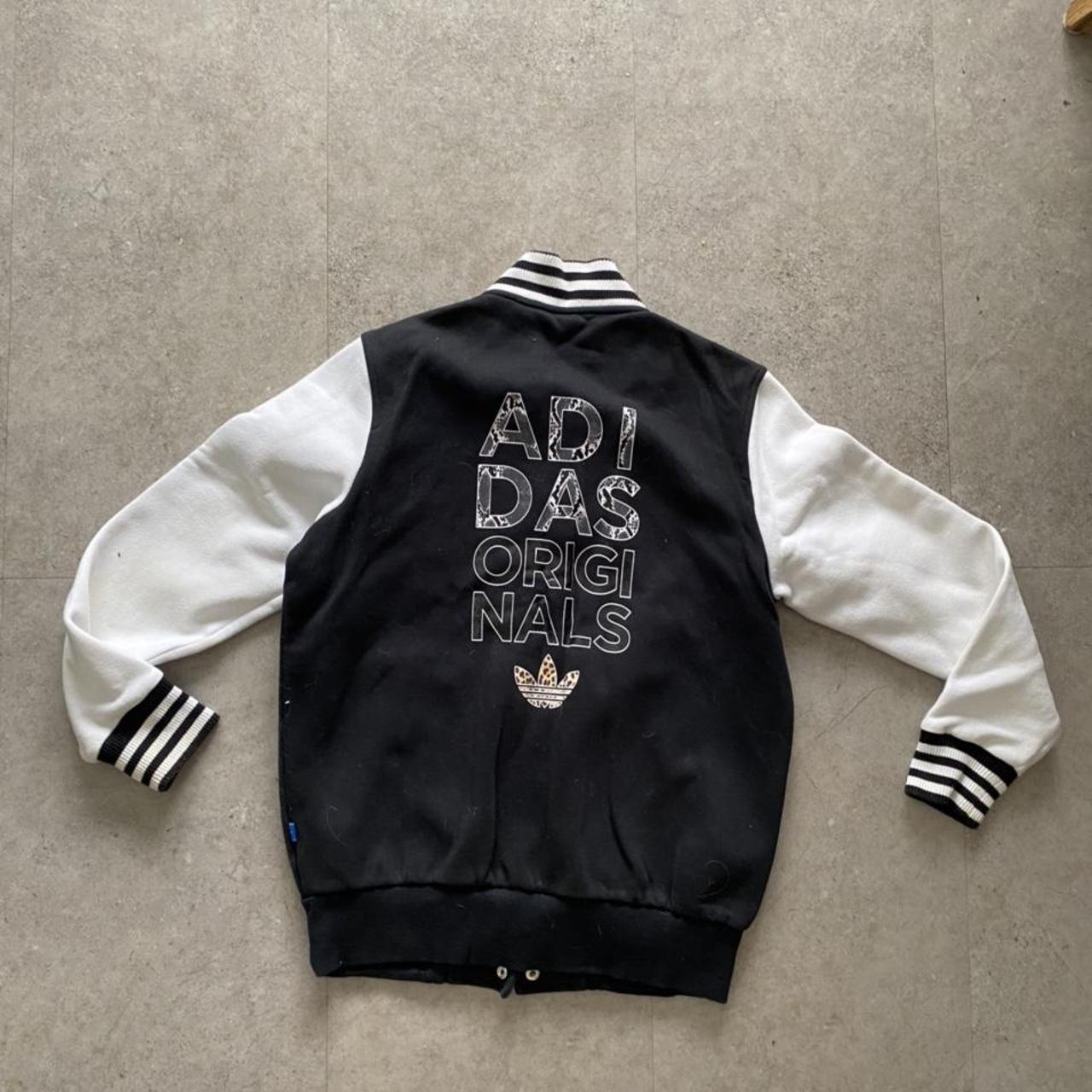 Adidas Women's Black and White Jacket | Depop