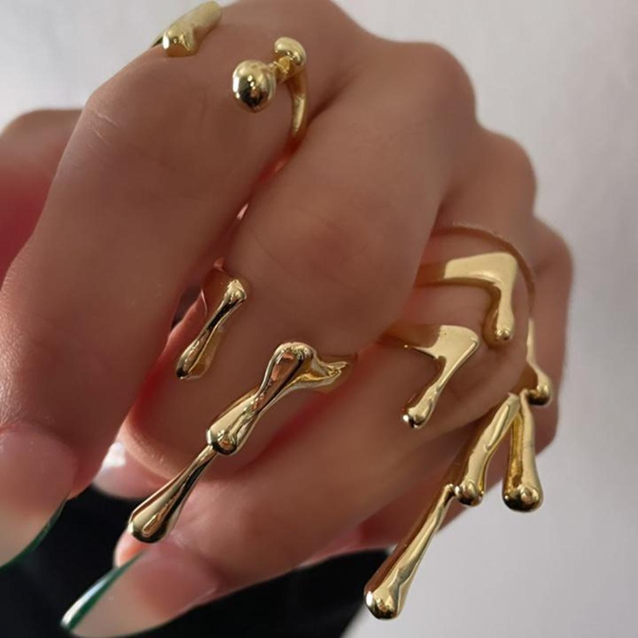 Gold Drip ring one sold separately - Depop