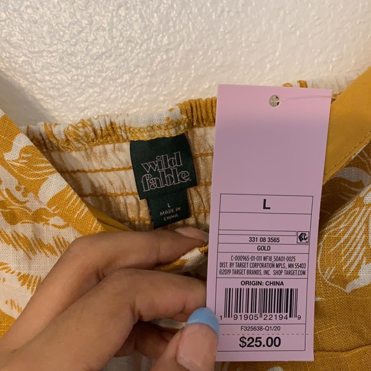 Target Women's Yellow and Gold Dress | Depop