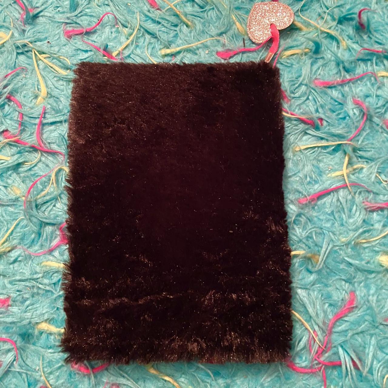 Super cute fuzzy notebook, has a built in bookmark.... - Depop