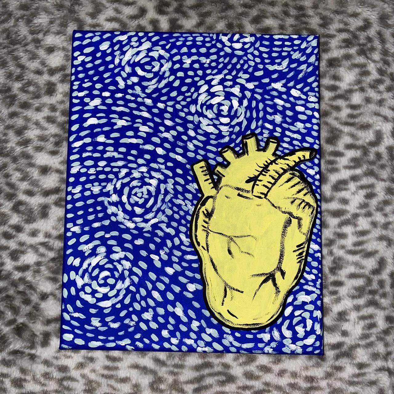 Handmade human heart painting Canvas size:... - Depop
