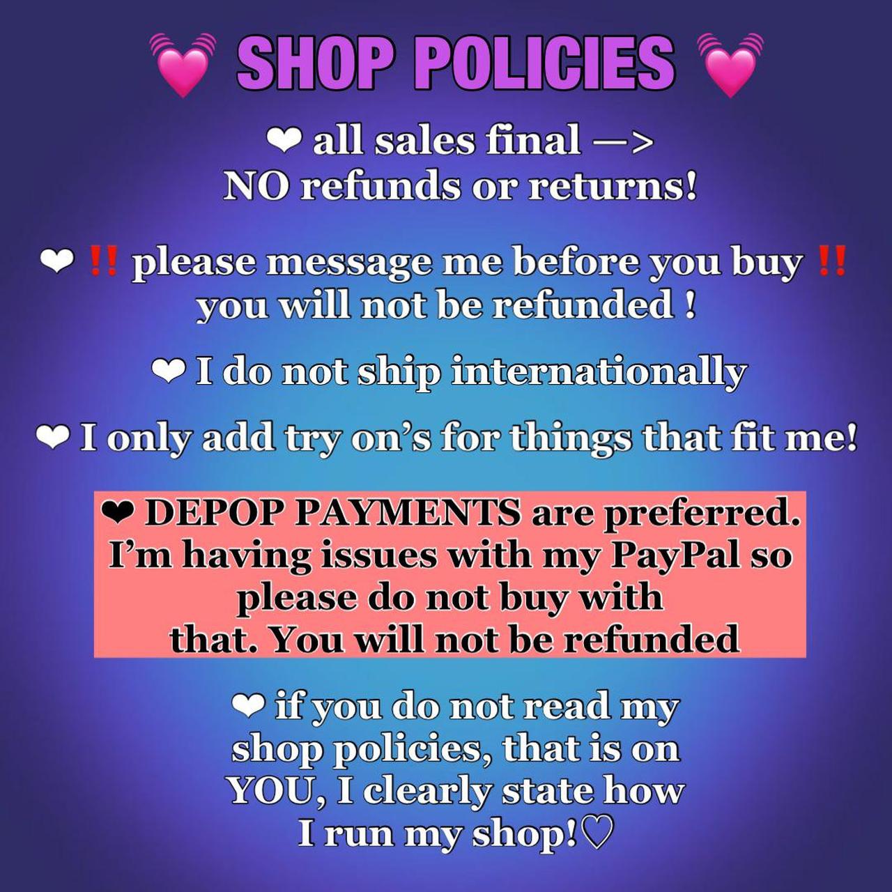 ︎ shop policies for 2022 ︎ please I urge anyone who... - Depop