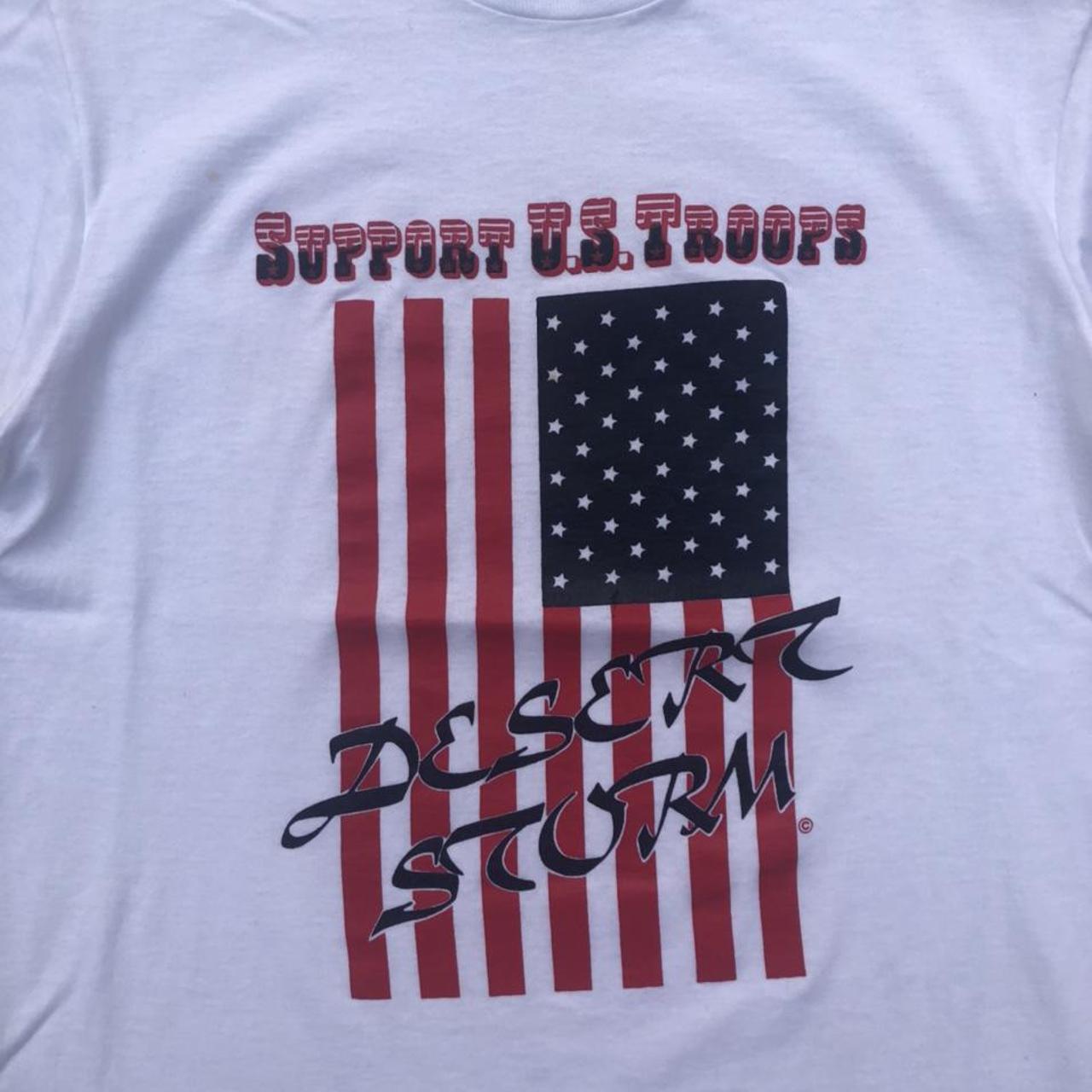 Screen Stars Men's White and Red T-shirt | Depop