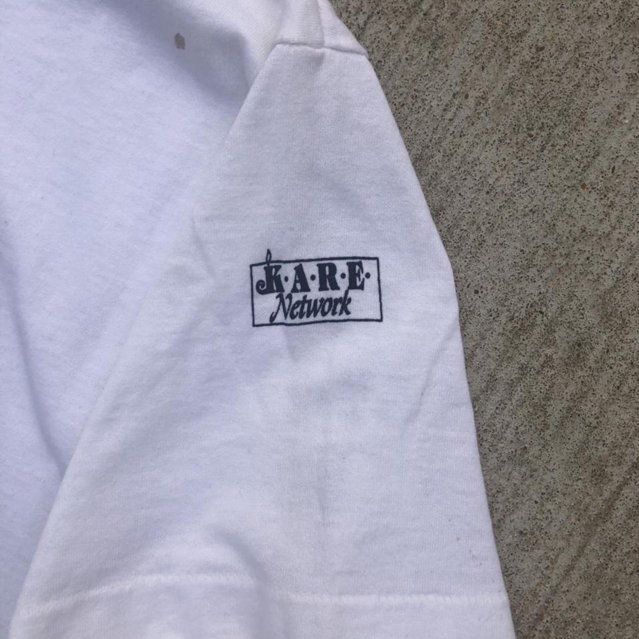 Screen Stars Men's White and Red T-shirt | Depop