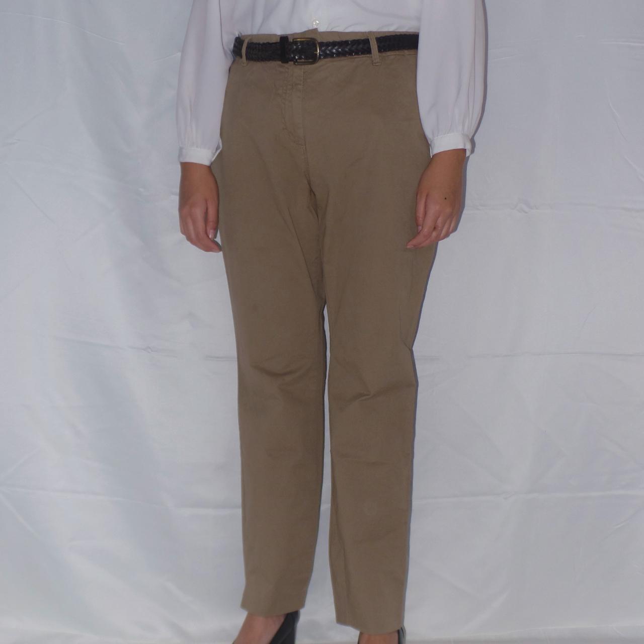 H&M Women's Khaki and Tan Trousers | Depop