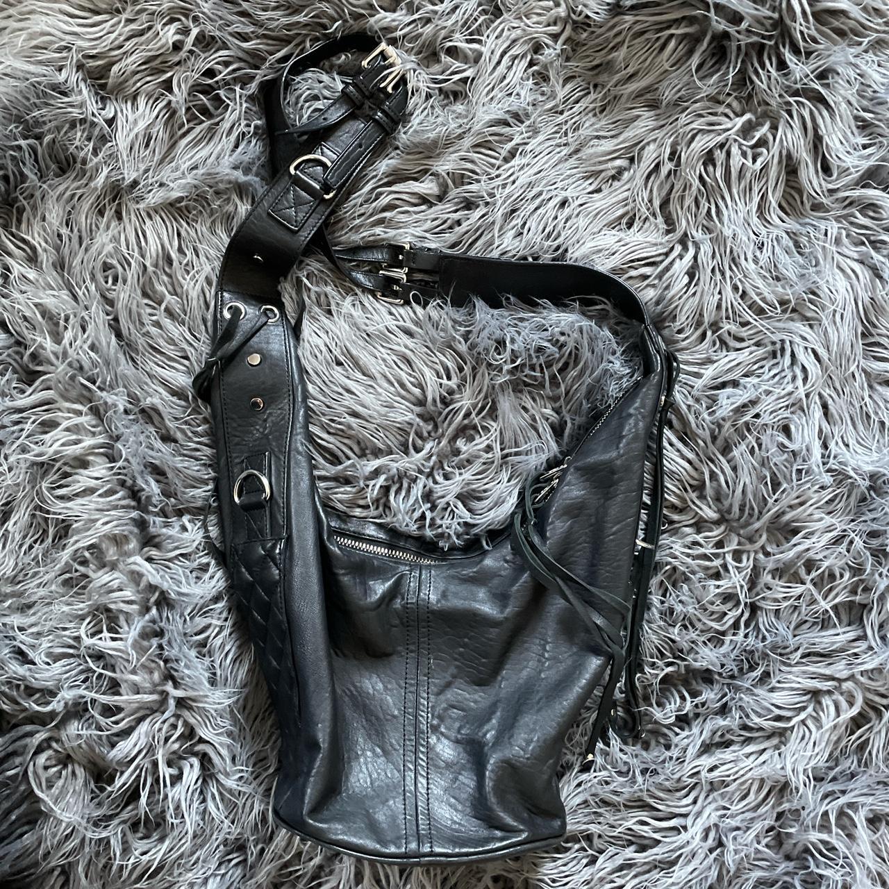 Ash leather hobo bag. Silver hardware. Gently used... - Depop