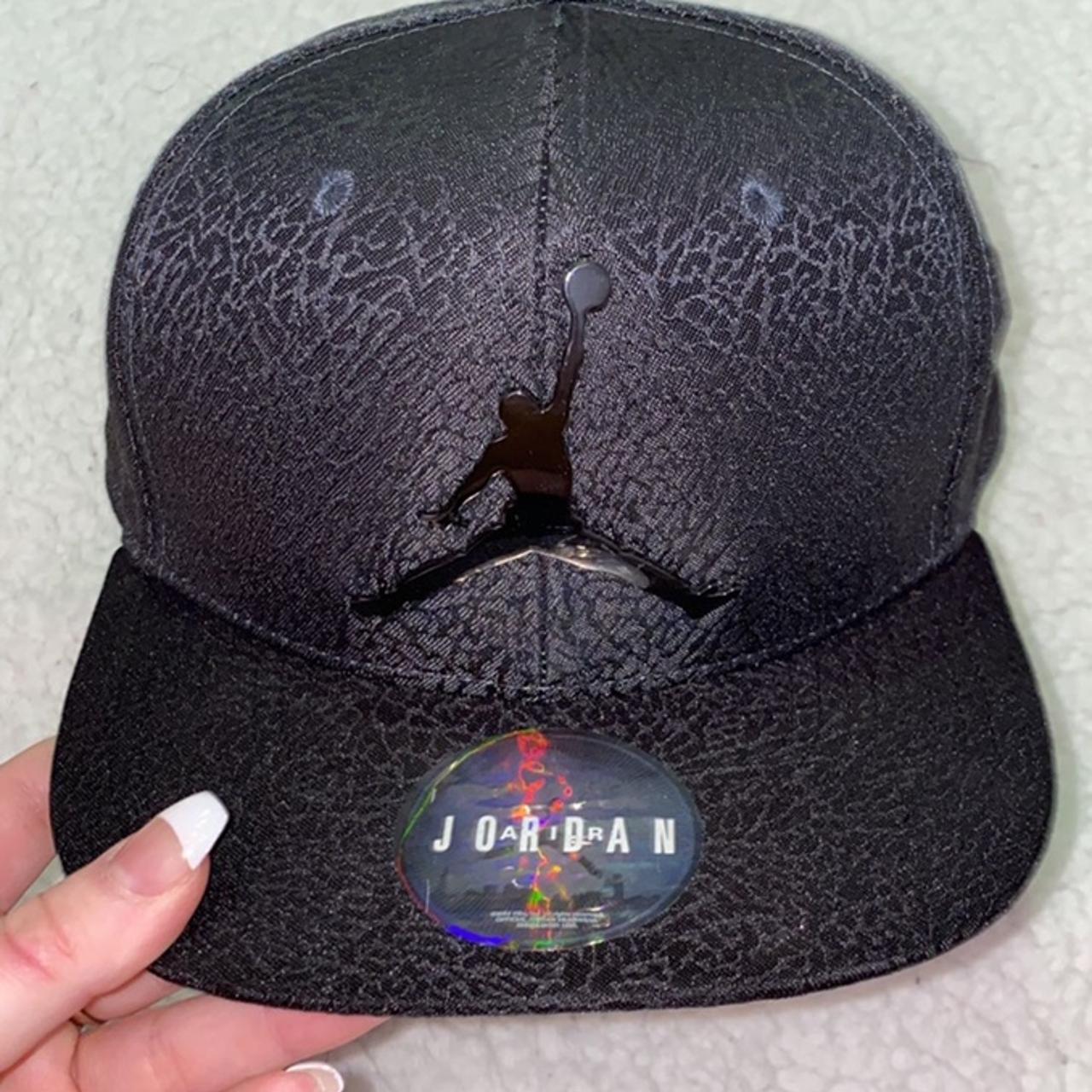 Jordan Men's Grey and Black Hat | Depop