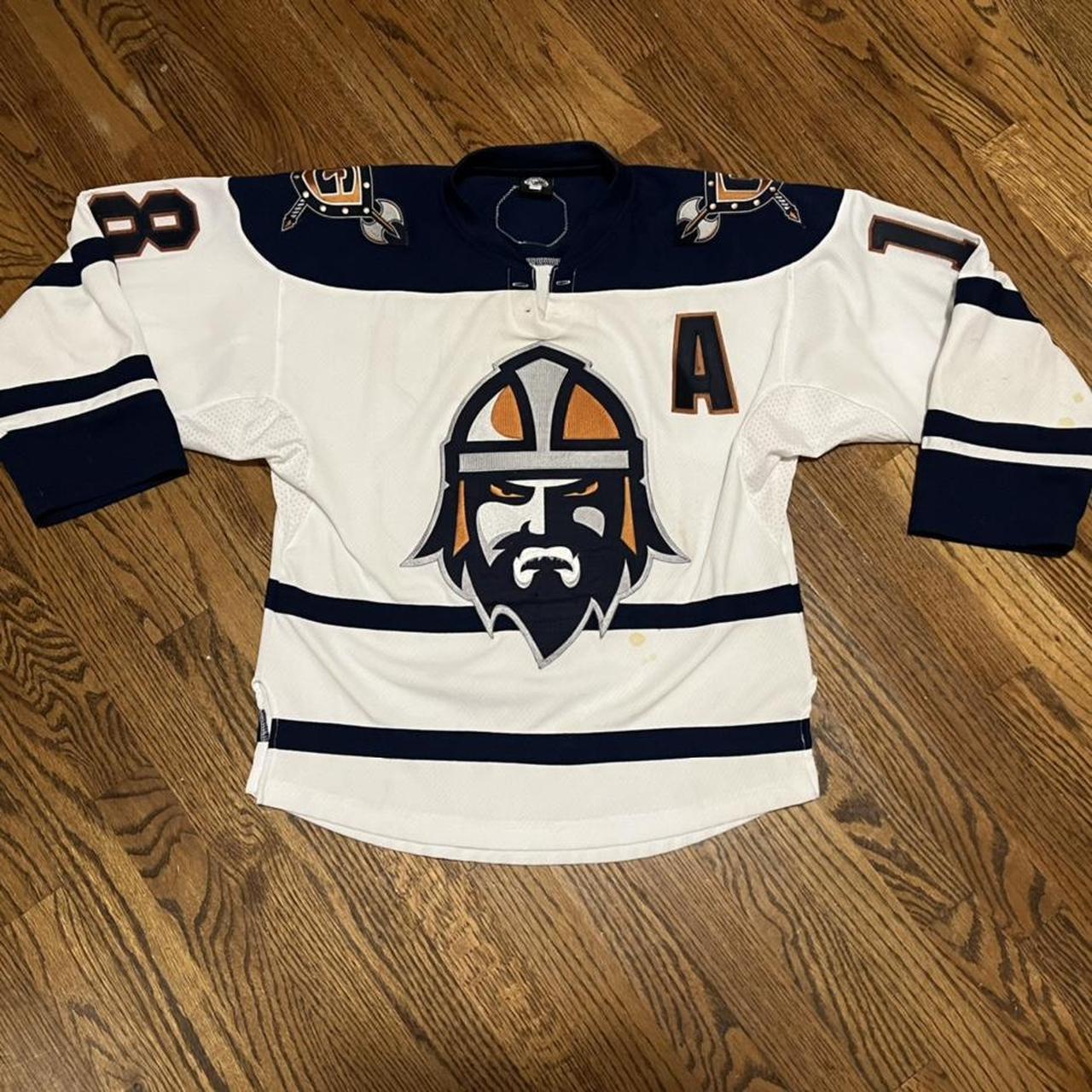 Vintage 90s high school hockey jersey -good... - Depop
