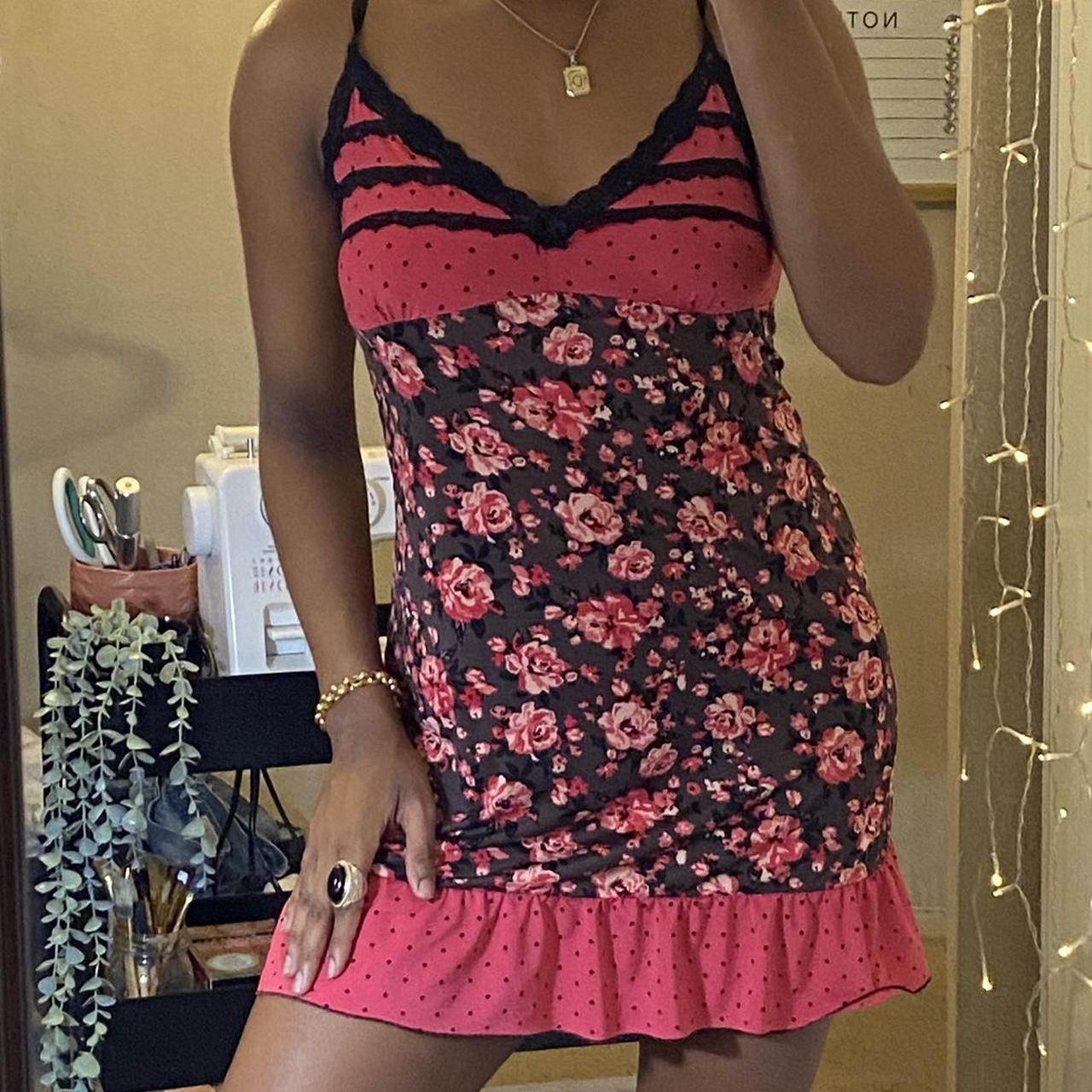 multi patterned lacy night dress🦩. NOTE: brand &... - Depop