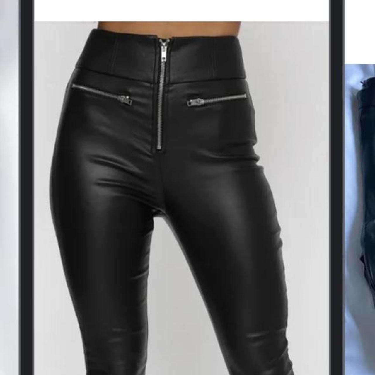 White Fox Boutique leather pants Size XS - Depop