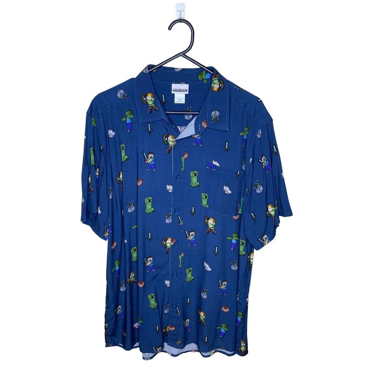 Super cool Minecraft button up dress... | Depop