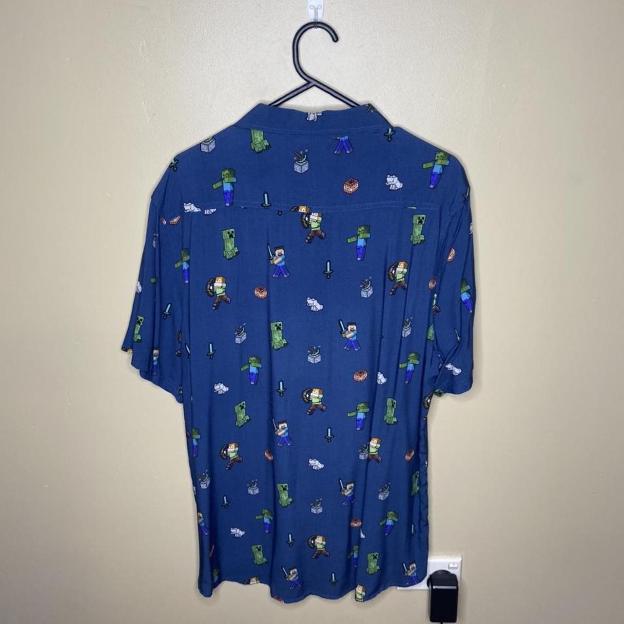 Super cool Minecraft button up dress... | Depop