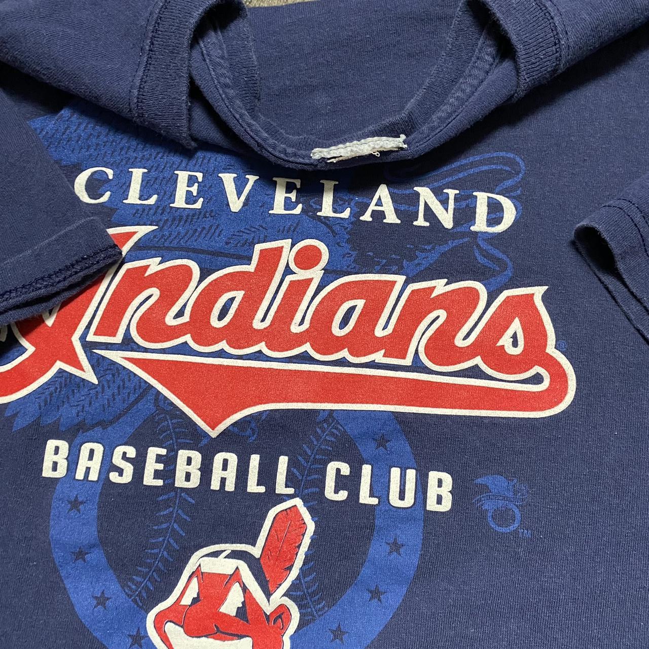 vintage cleveland indians t-shirt mlb baseball... - Depop