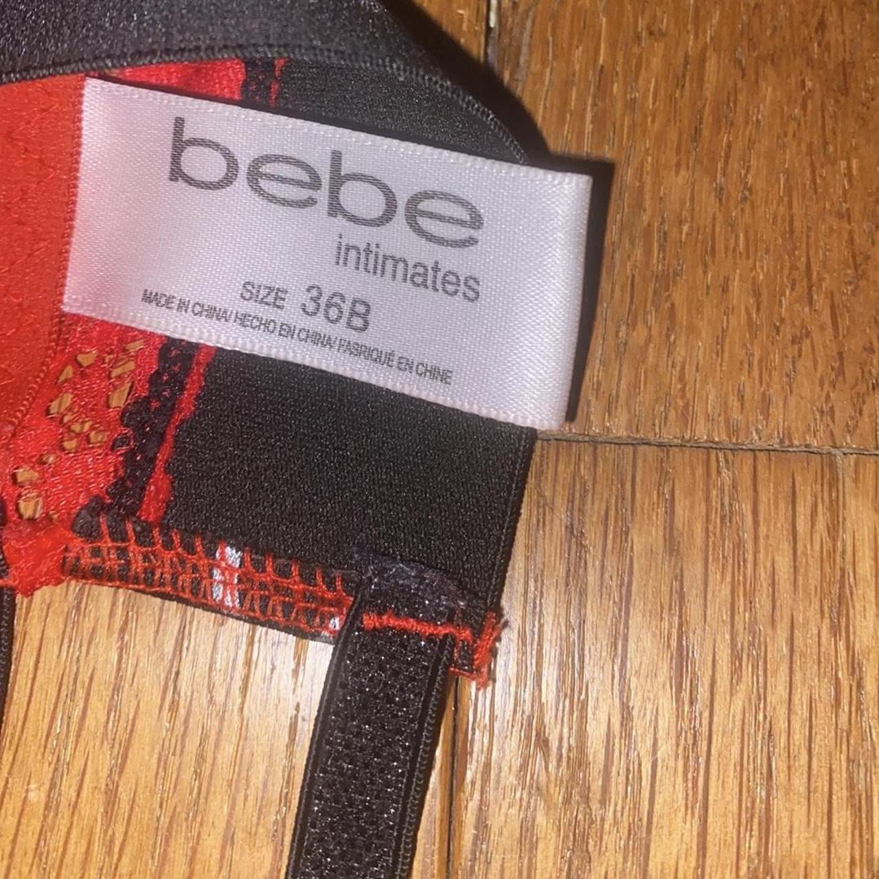 Red Lace Padded BeBe Bra Pads and wires are still in... - Depop
