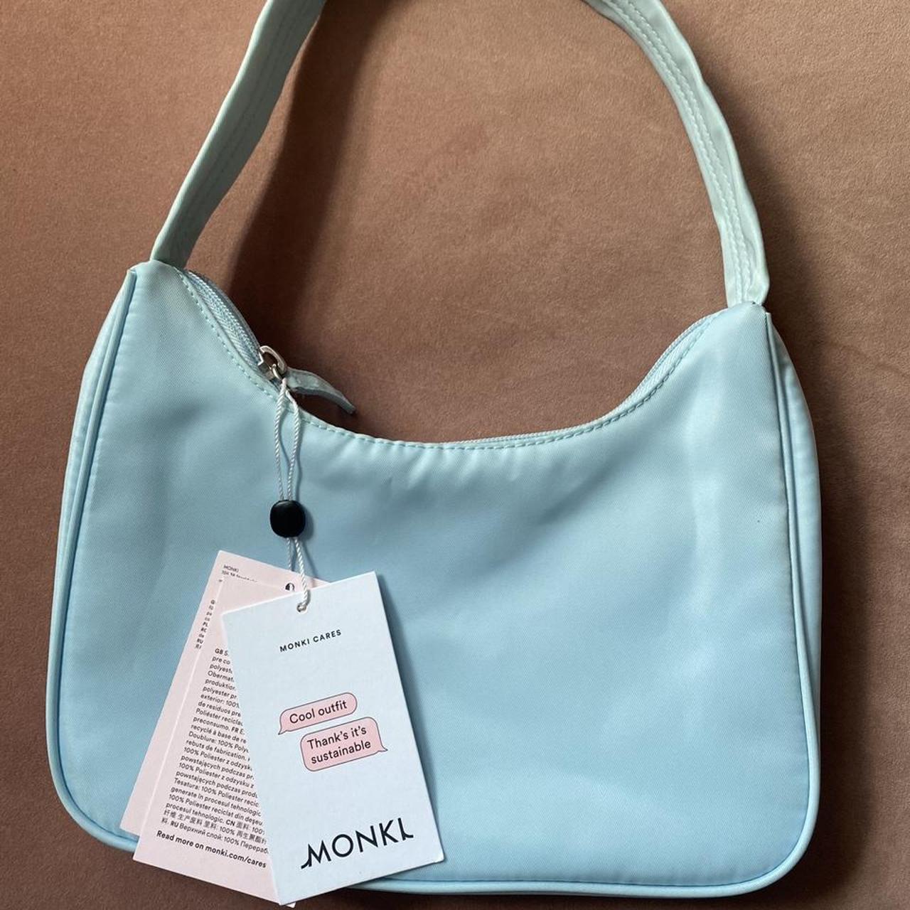 MONKI Shoulder Bag soft polyester recycled... - Depop