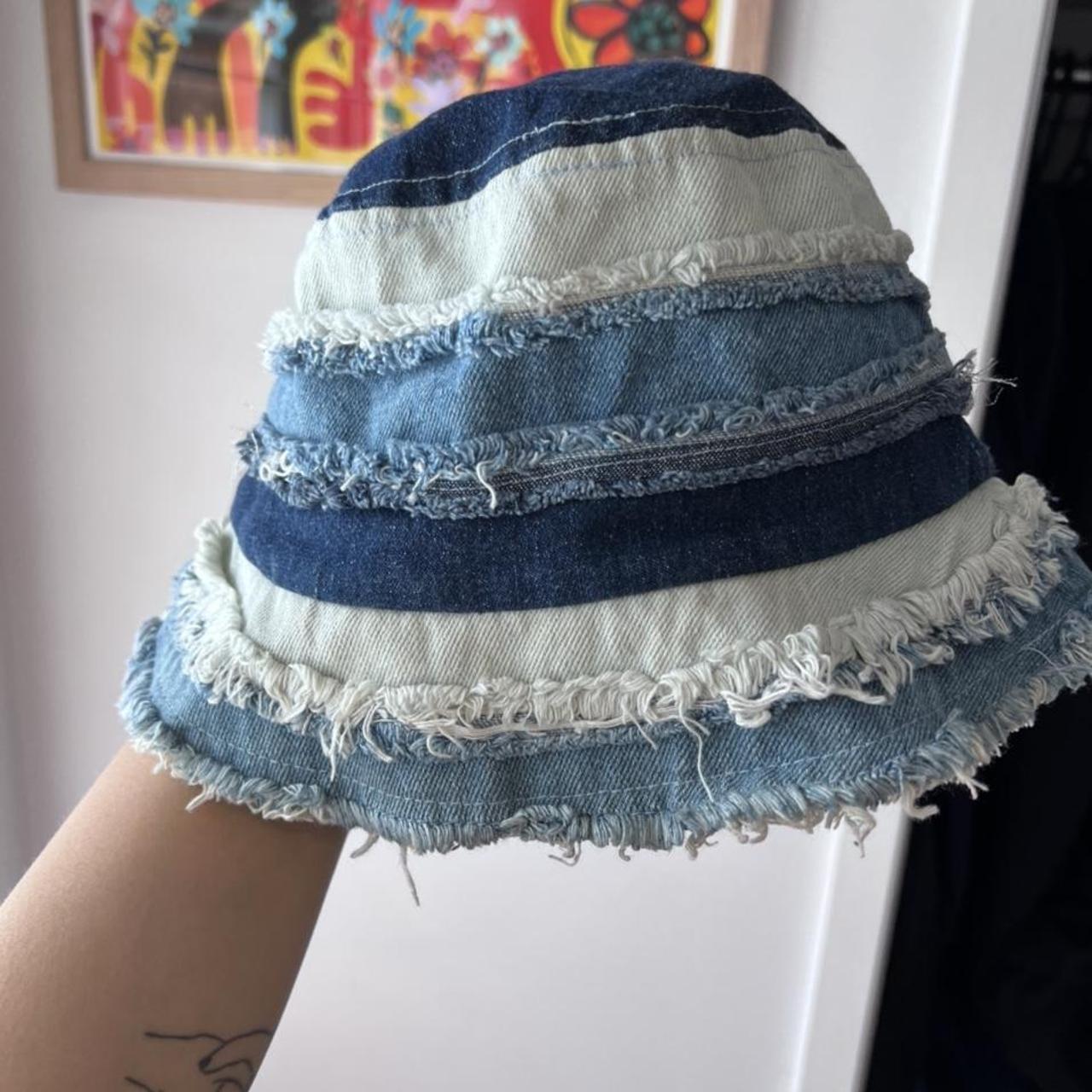 Cute denim bucket hat Small fit 100% cotton - Depop