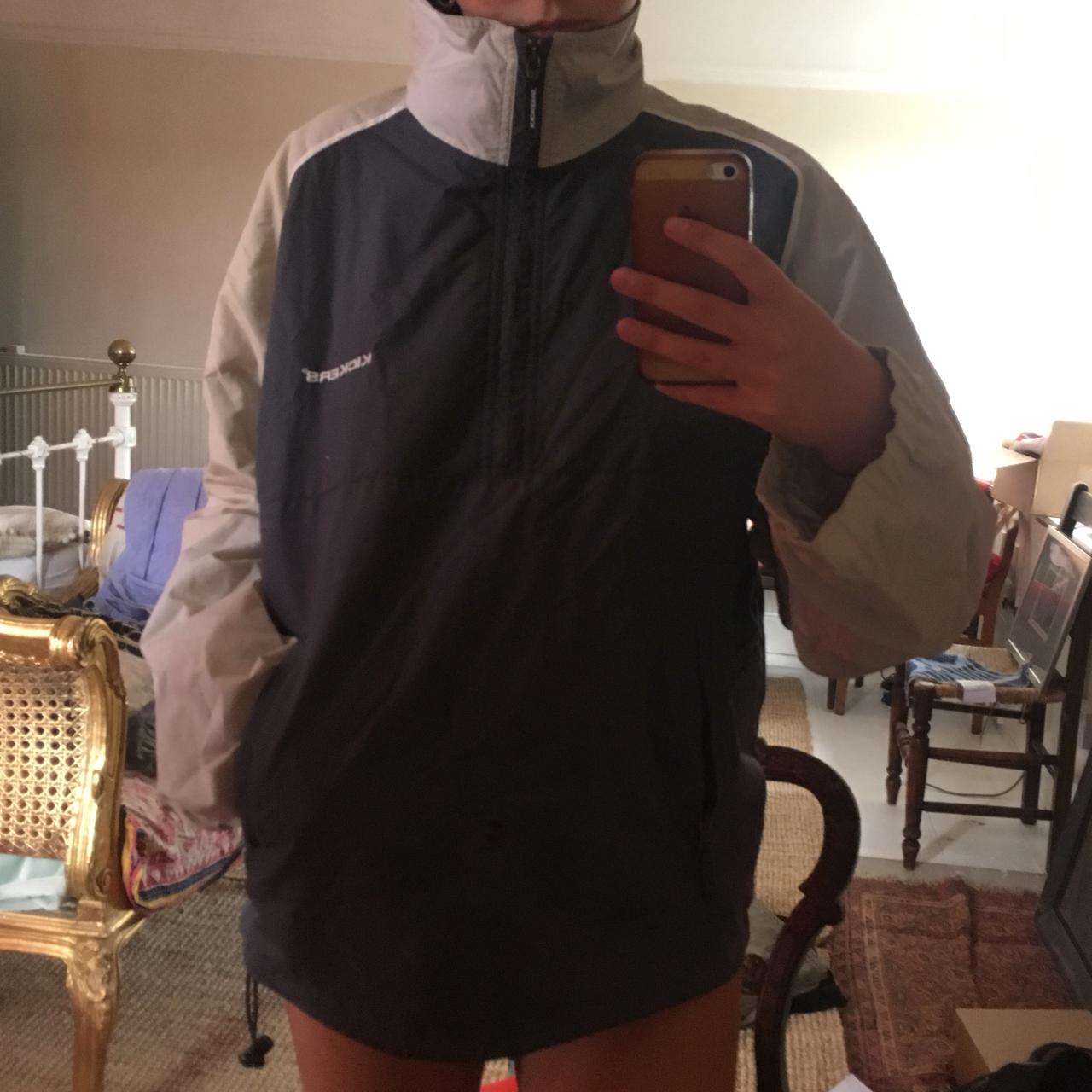 Kickers half zip wind breaker Seen on a size 8-10,... - Depop