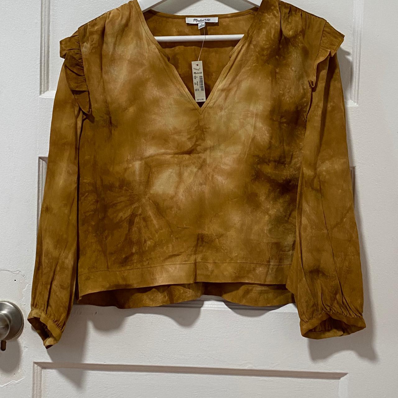 MADWELL TY-DIE BLOUSE mustard ti-dye... - Depop