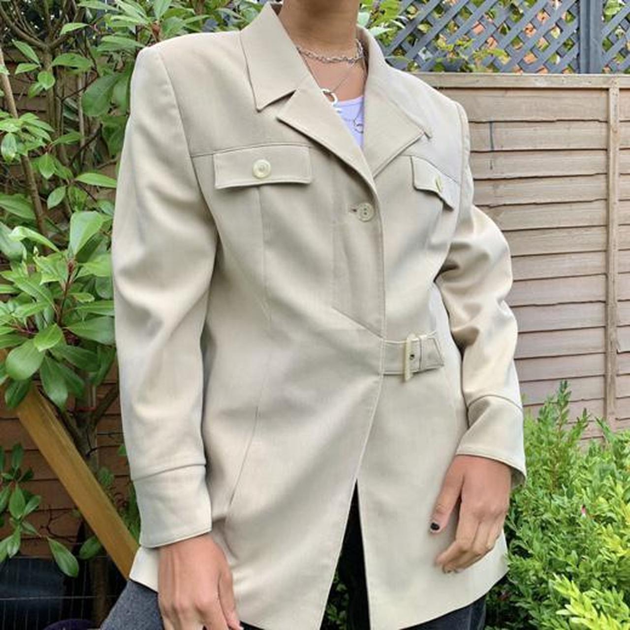 Amzing vintage military-esque jacket with front... - Depop