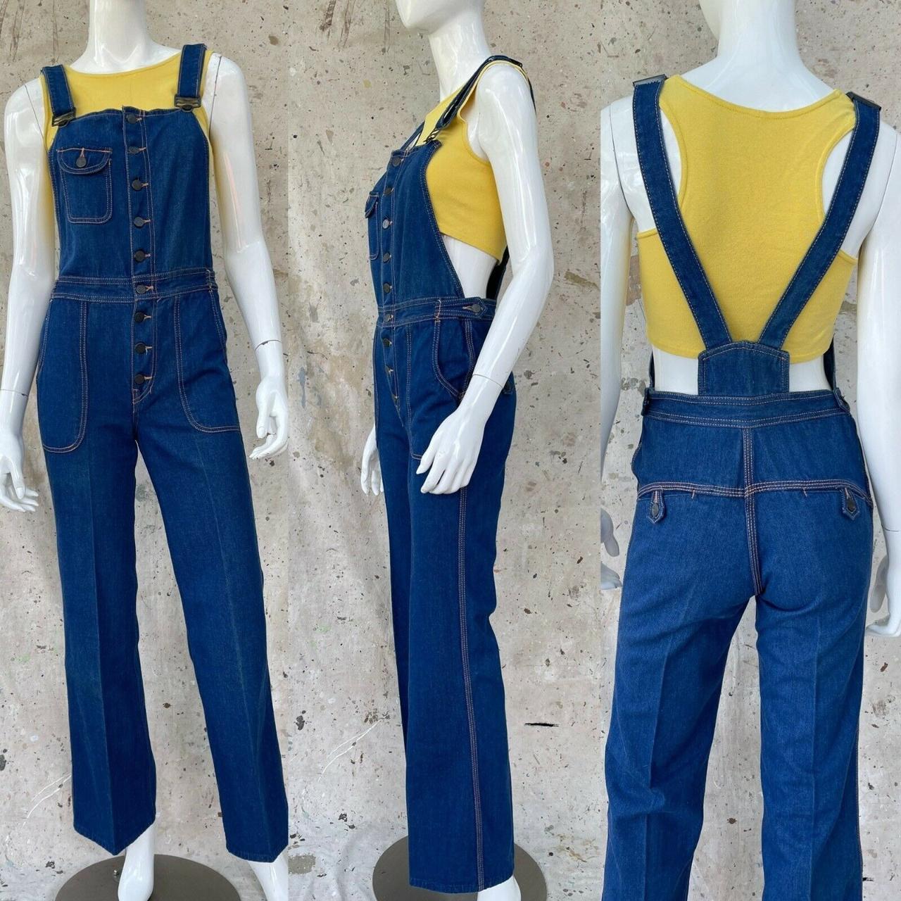 Women's Blue Dungarees-overalls | Depop