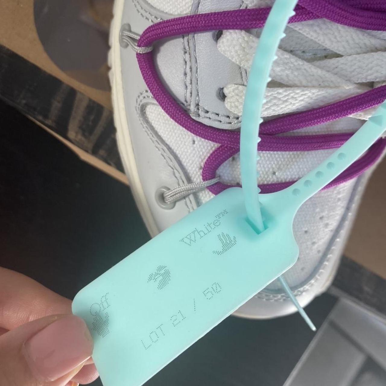 Nike off white dunks lot 21/50 size 5 worn twice... - Depop