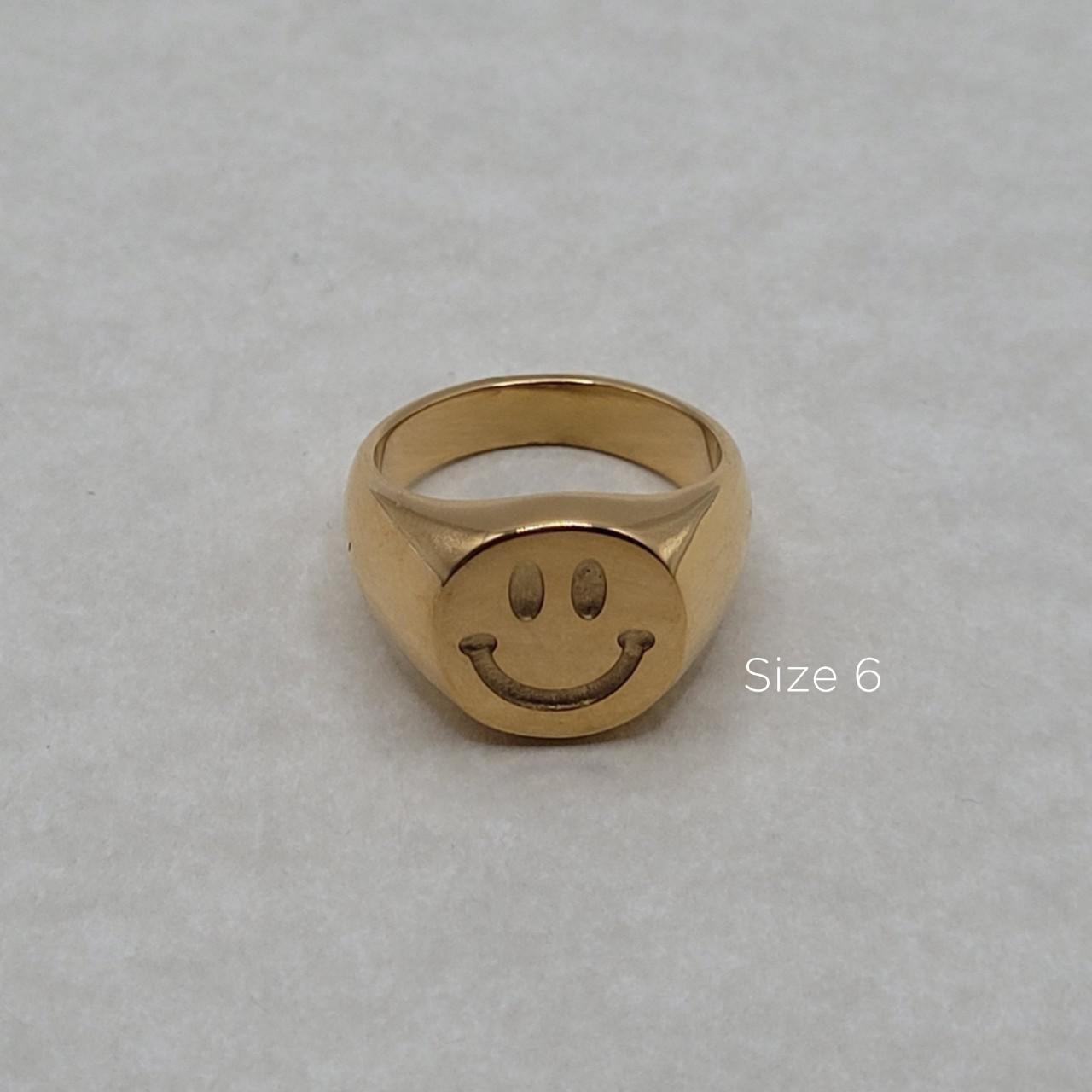 Chunky Gold Smile Ring 💛 18K Gold Plated Stainless... - Depop