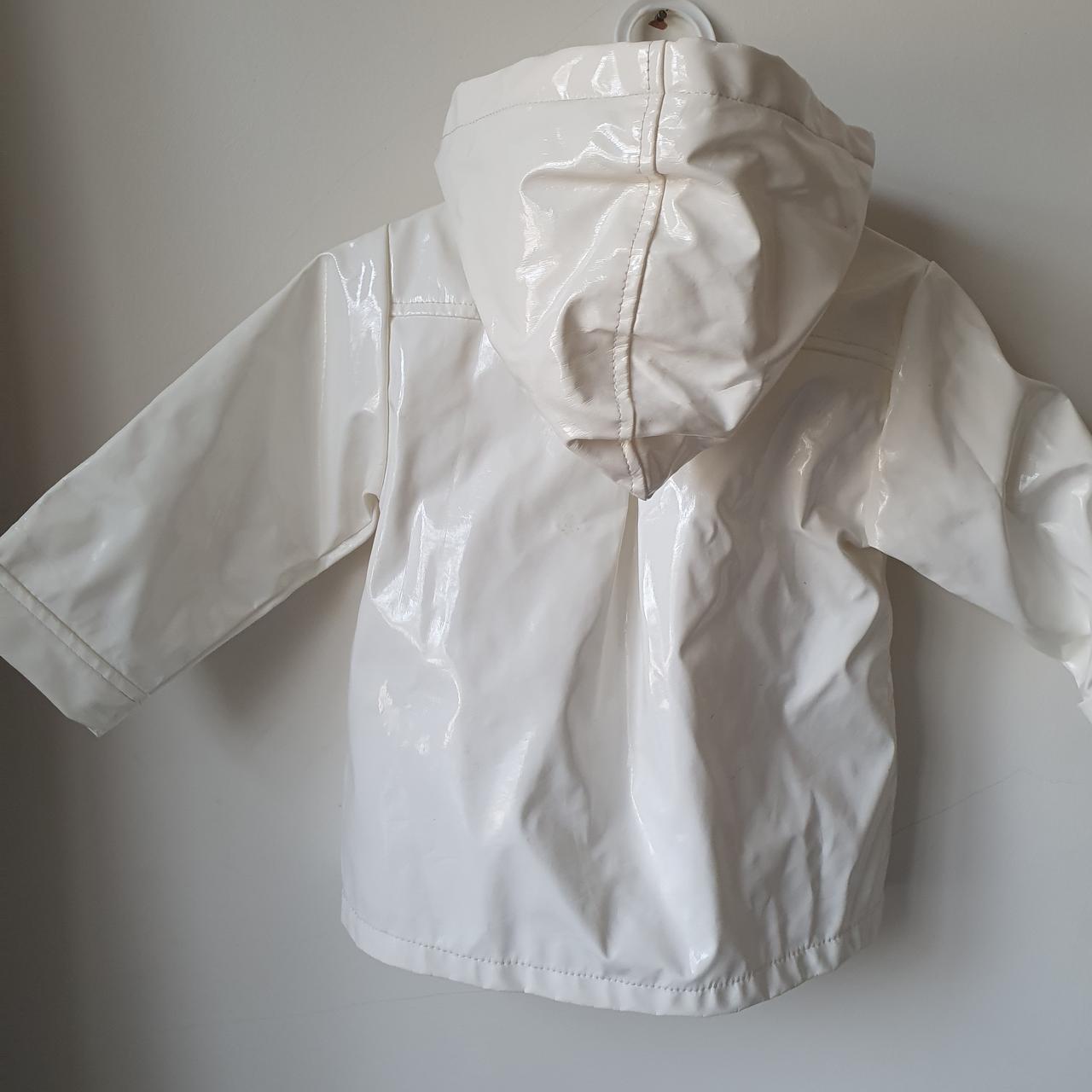 Girls white / cream PVC rain mac with detachable... - Depop
