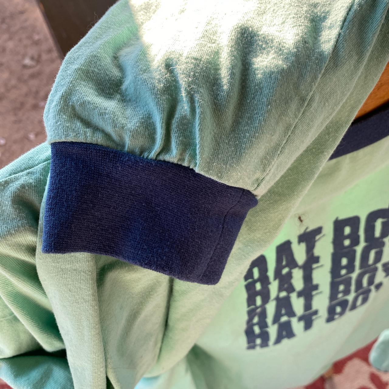 Rat Boy Scum mint green long sleeve with navy blue... - Depop